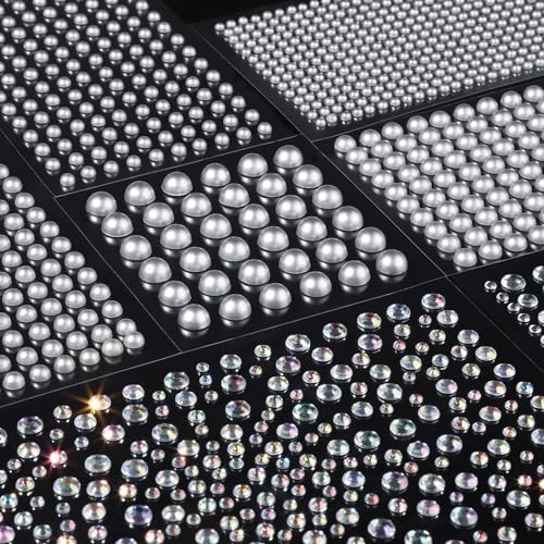 Amazon.com: Go Ho 423 Pieces Self Adhesive Face/Hair Gems Rhinestones ...