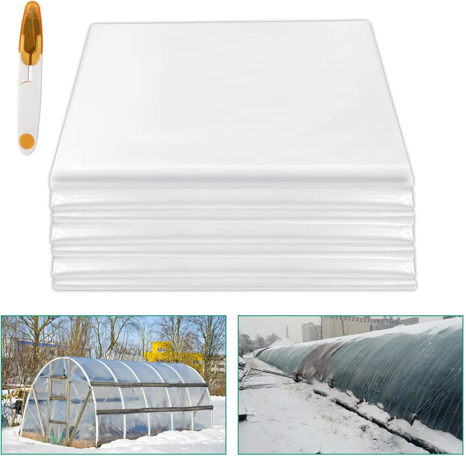 Rohseson 6Mil Greenhouse Plastic Covering , 25X40FT Thick Greenhouse ...