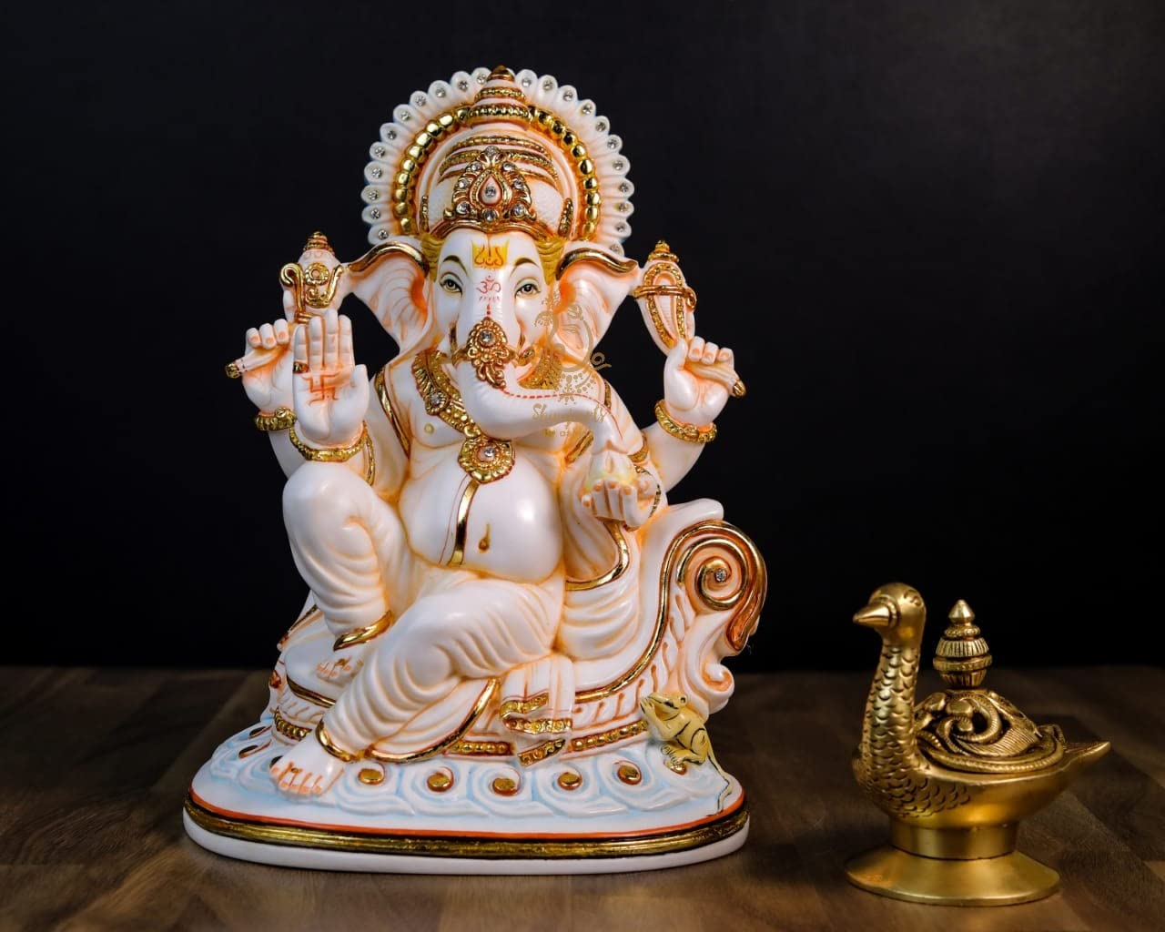 Shivaji Arts Ganesha Statue Ganesh Statue 11 Cultured Marble Lord ...