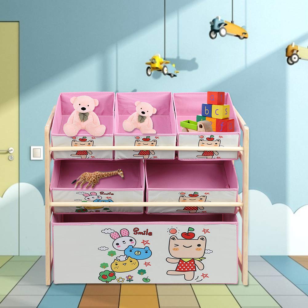Buy Ejoyous Child s Toy Box 3 Tier 6 Non woven Fabric Boxes Children buy-ejoyous-child-s-toy-box-3-tier-6-non-woven-fabric-boxes-children