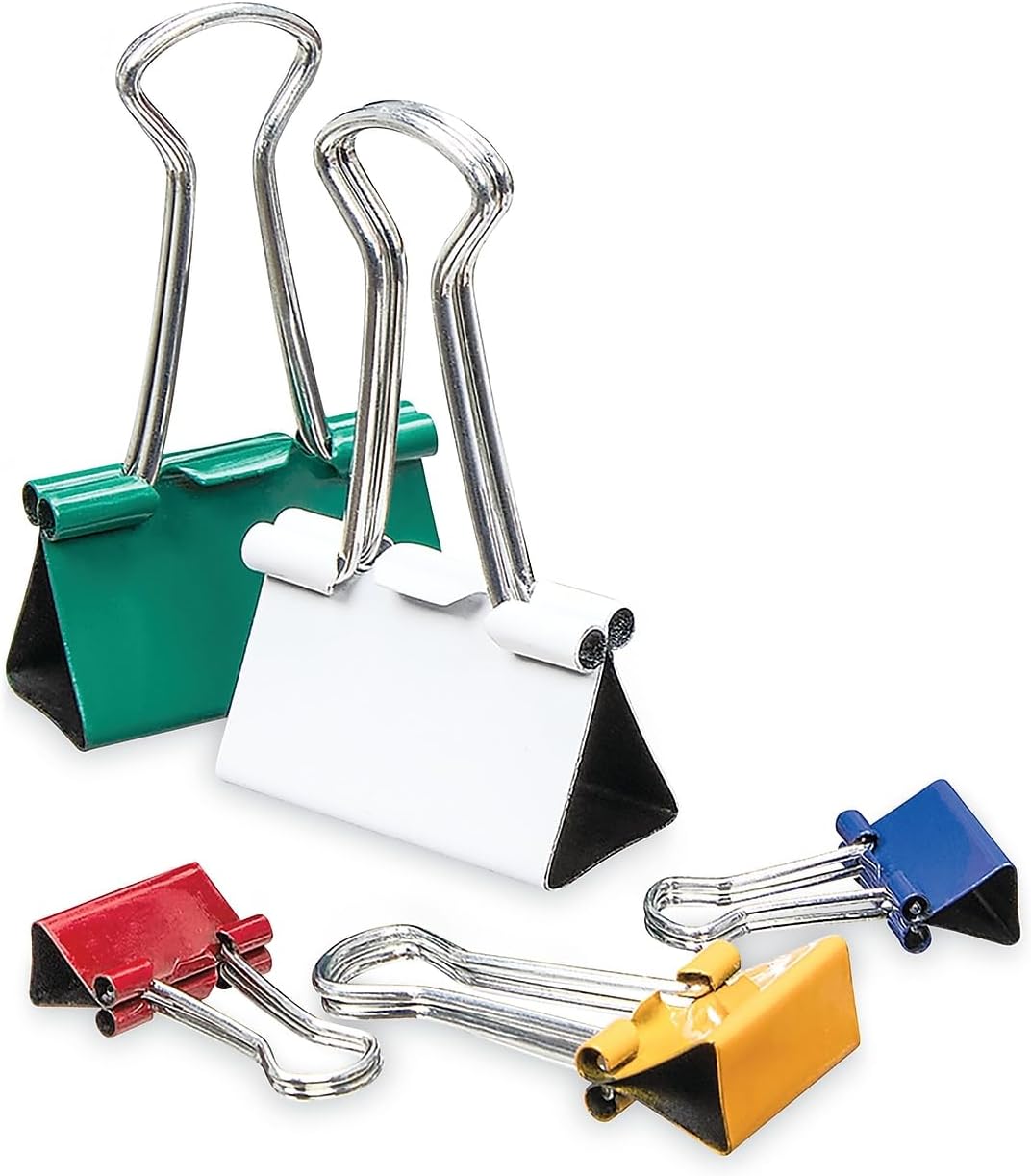 Amazon.com : Universal Binder Clips with Storage Tub, (12) Mini (0.5 ...