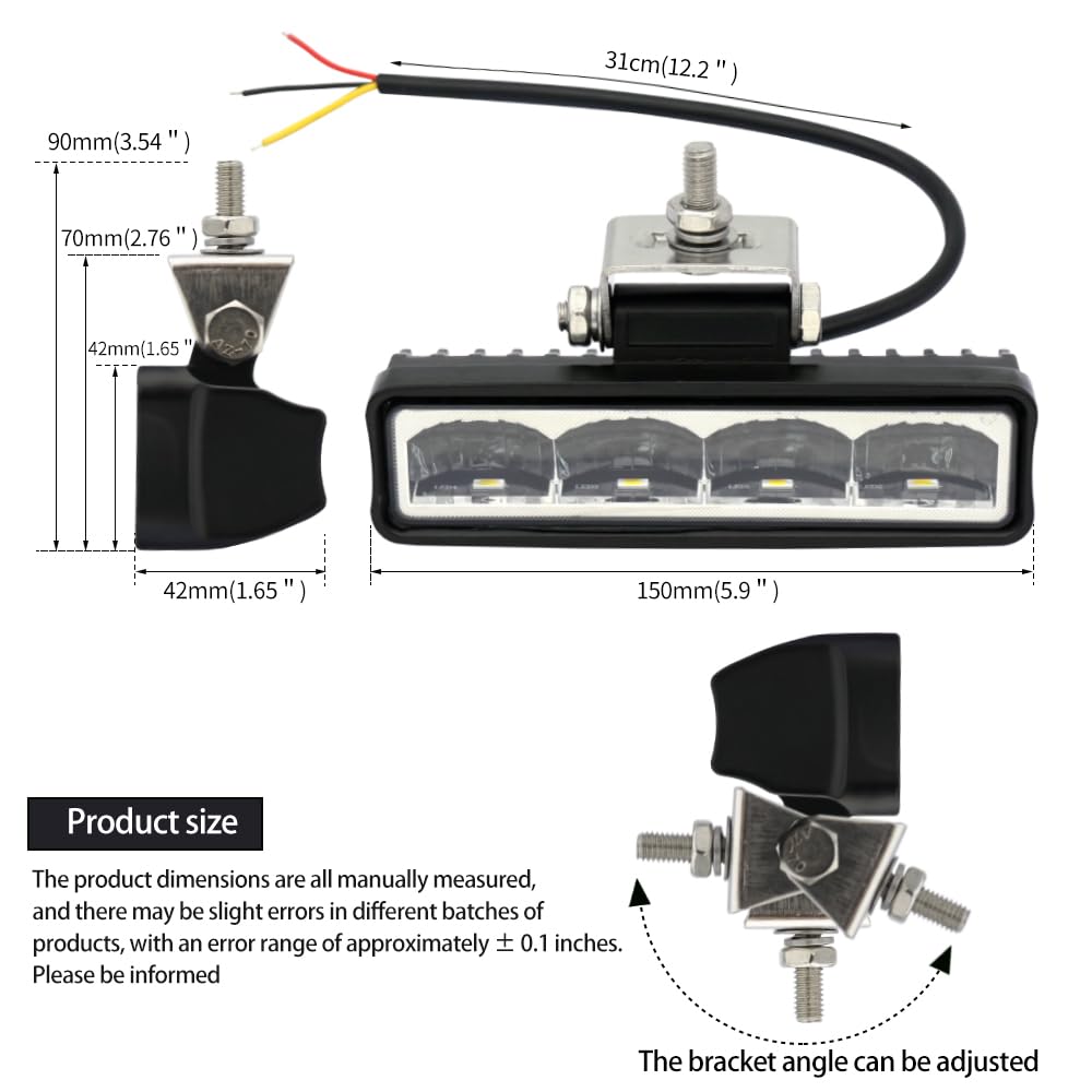 Snapklik.com : LED White/Yellow Dual Color Fog Lights Driving Lights ...