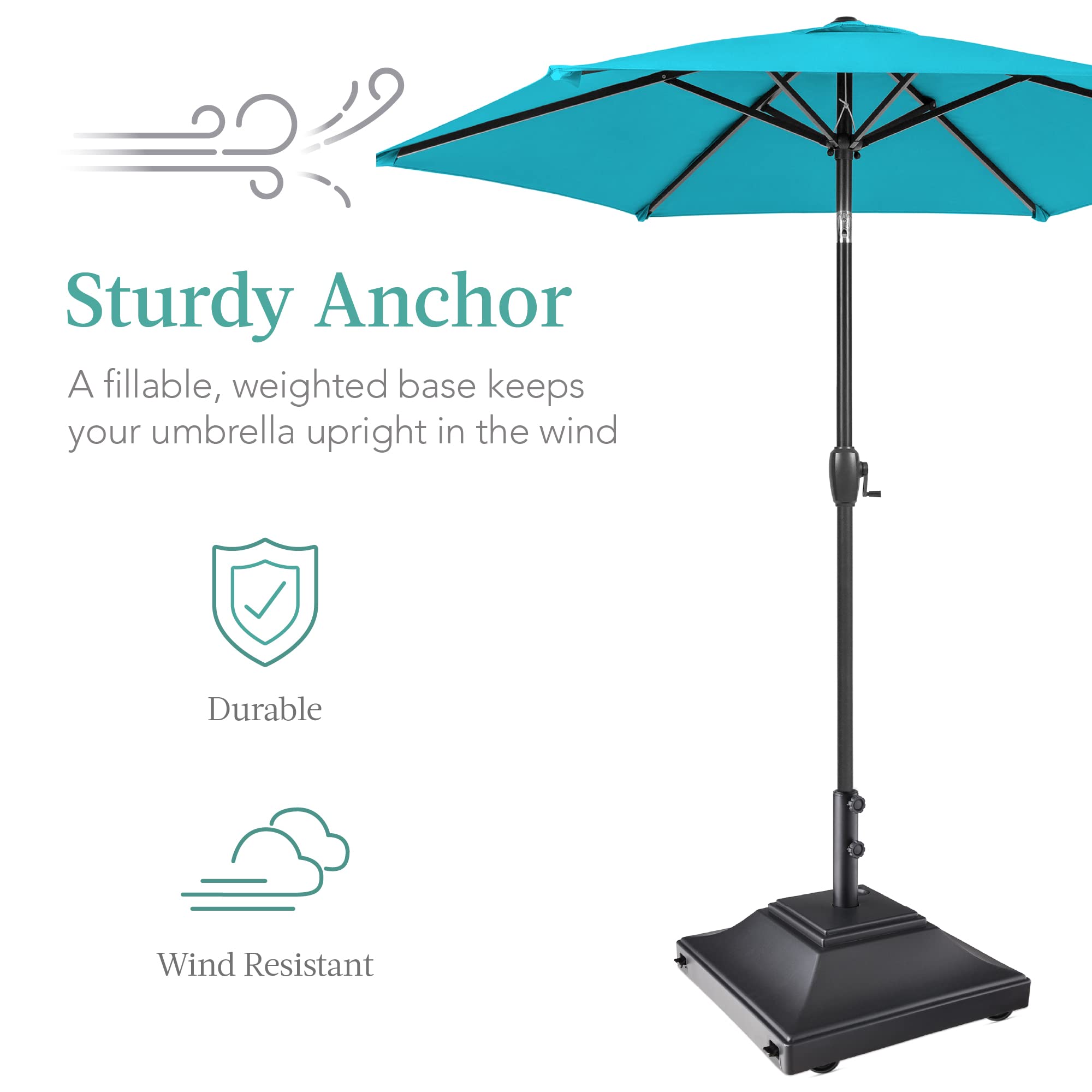 Snapklik.com : Best Choice Products Fillable Mobile Umbrella Base ...
