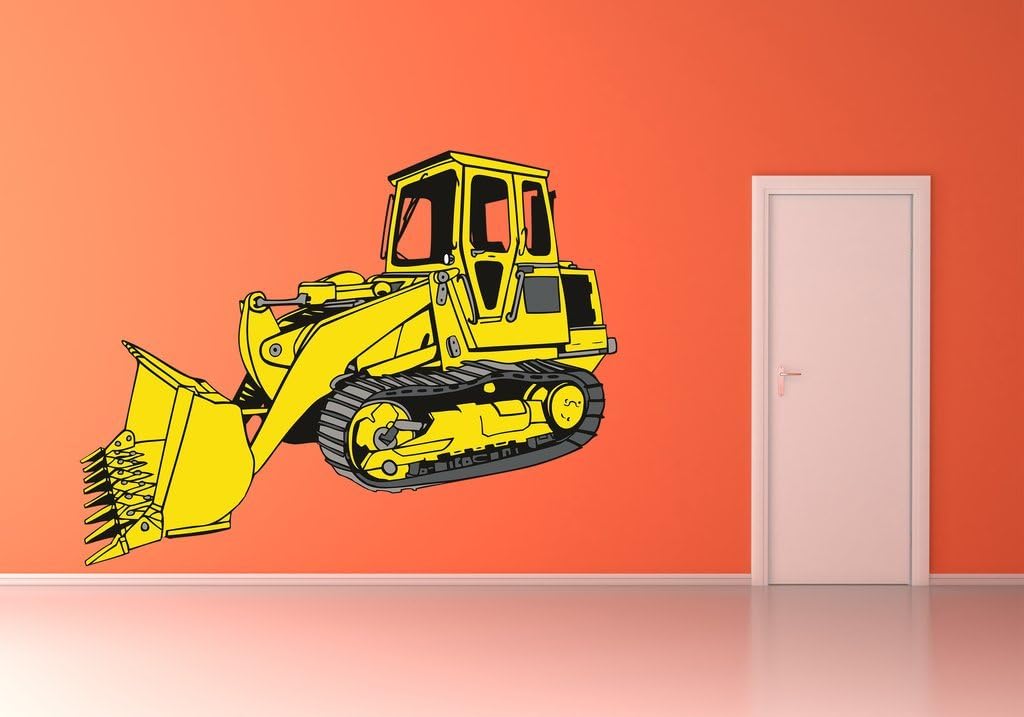 Amazon.com: Bulldozer Construction Equipment Wall Art Decal Sticker ...