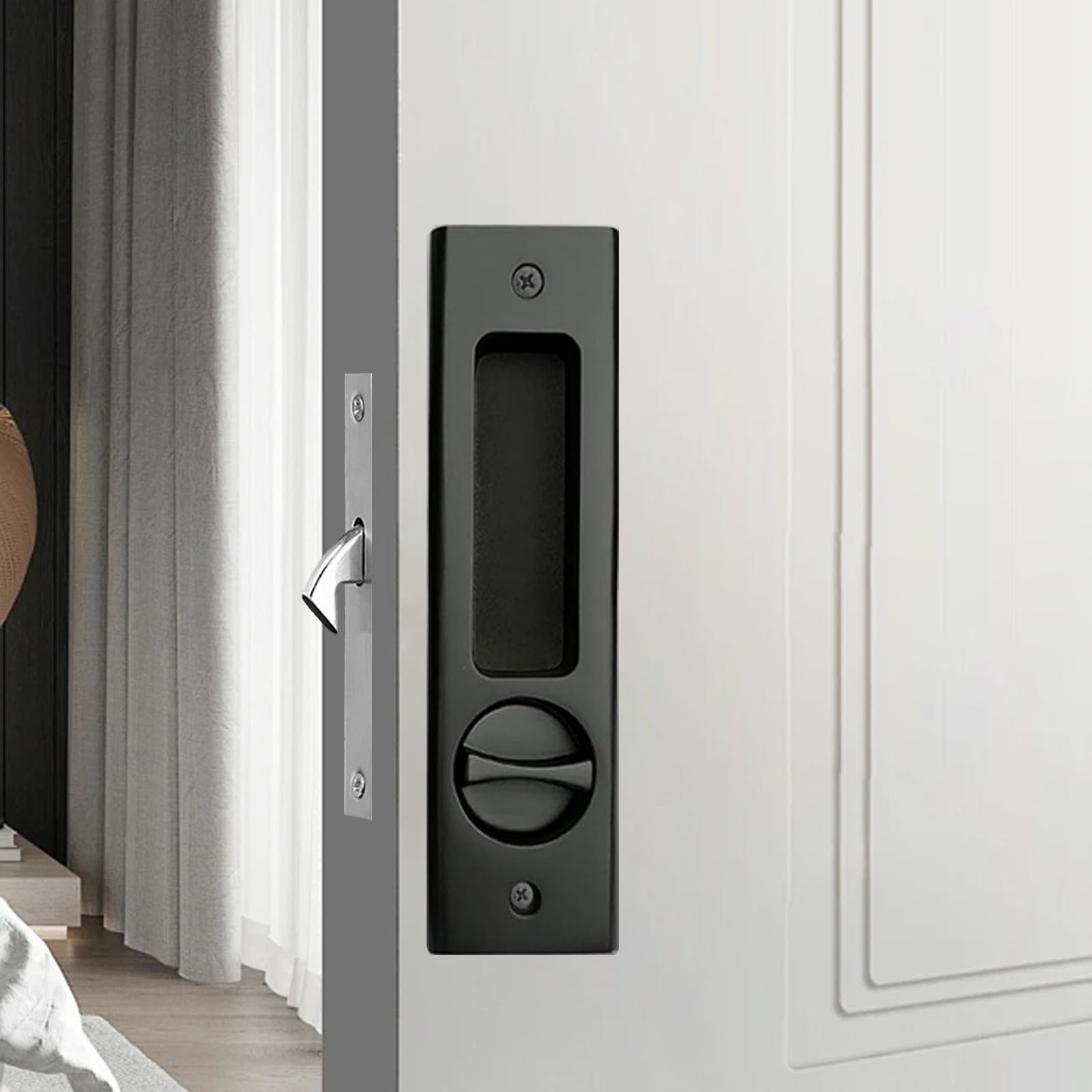 Recessed Door Latch Hardware Stainless Steel 304 Round Recessed Door