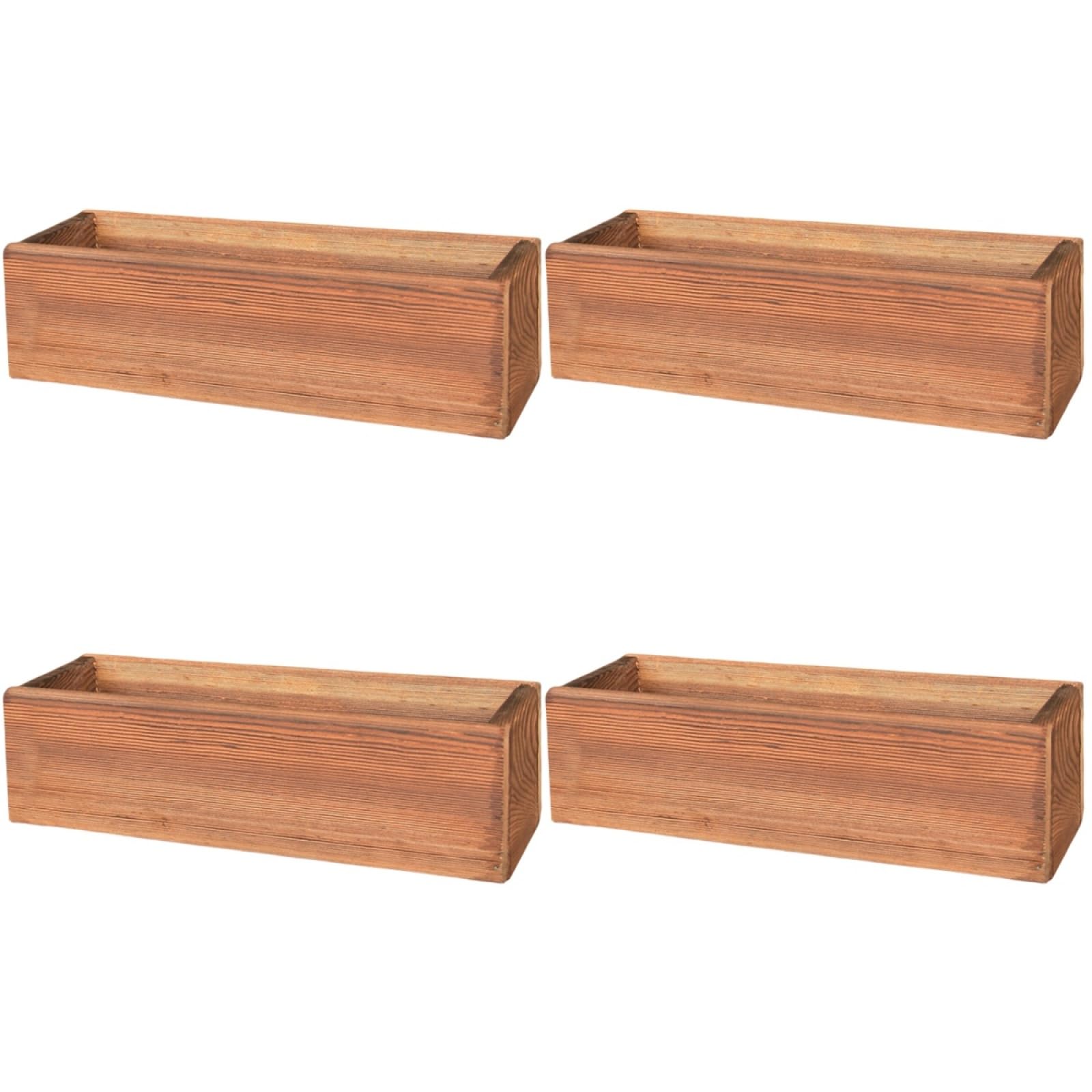 Amazon.com : LIOOBO Wooden Planter Box: 4pcs Boxes, Rustic Rectangle ...