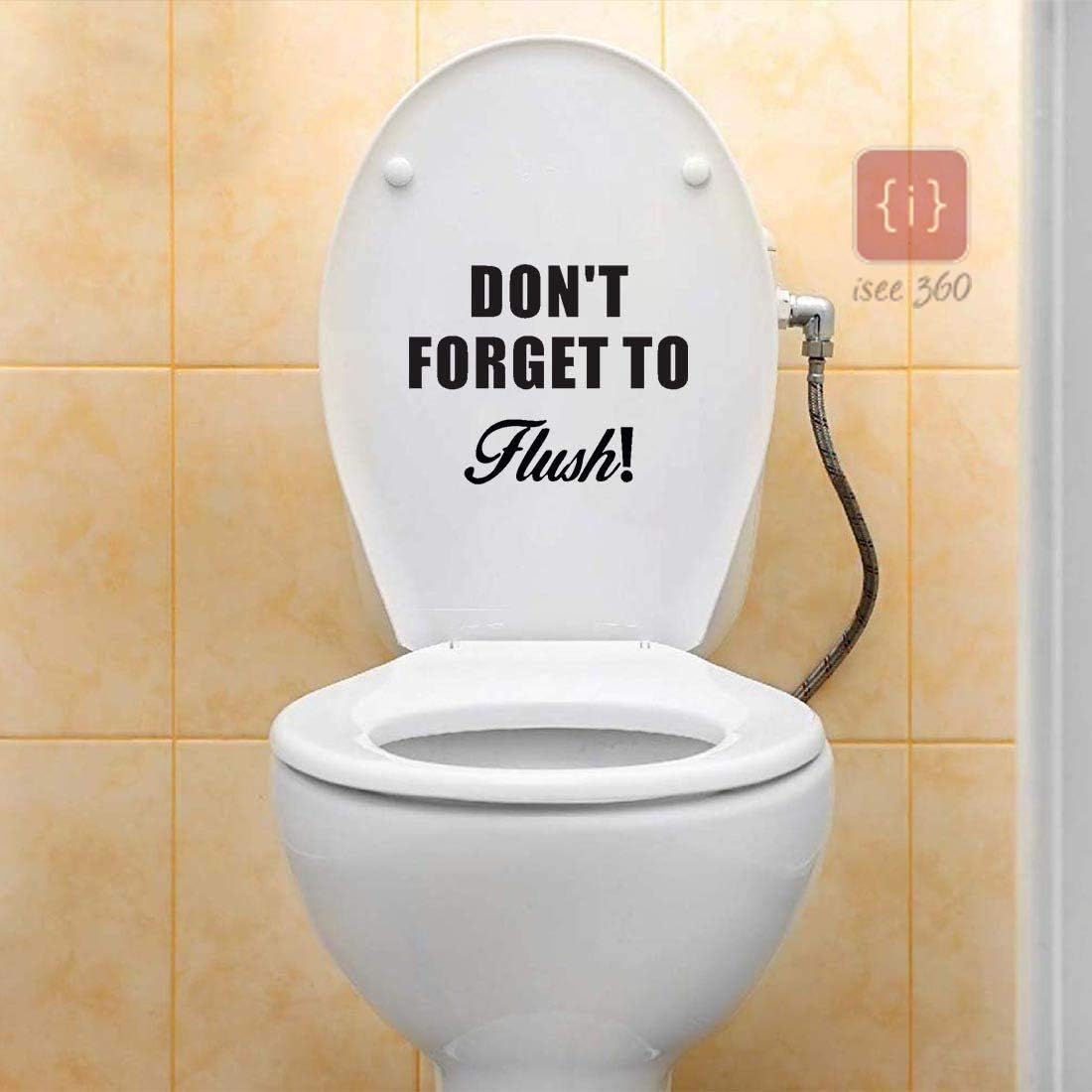 VVWV® Funny Face Toilet Seat Stickers Black Vinyl PVC Decal L X H 15 X ...