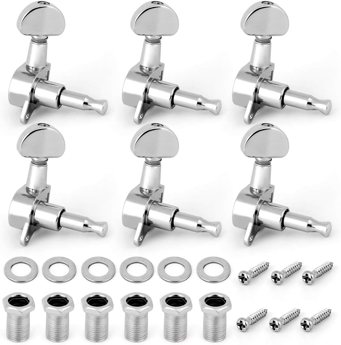 Amazon.com: Sealed Electric Guitar Tuner Machine Tuning Pegs Heads 6 ...