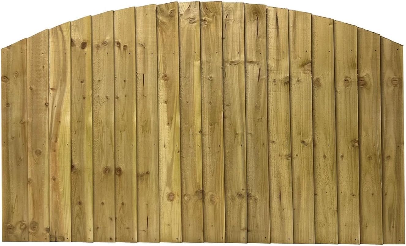 BEDS PLANET Feather Edge Overlapped Panel, Top Dome Fence Panel, 6ft ...