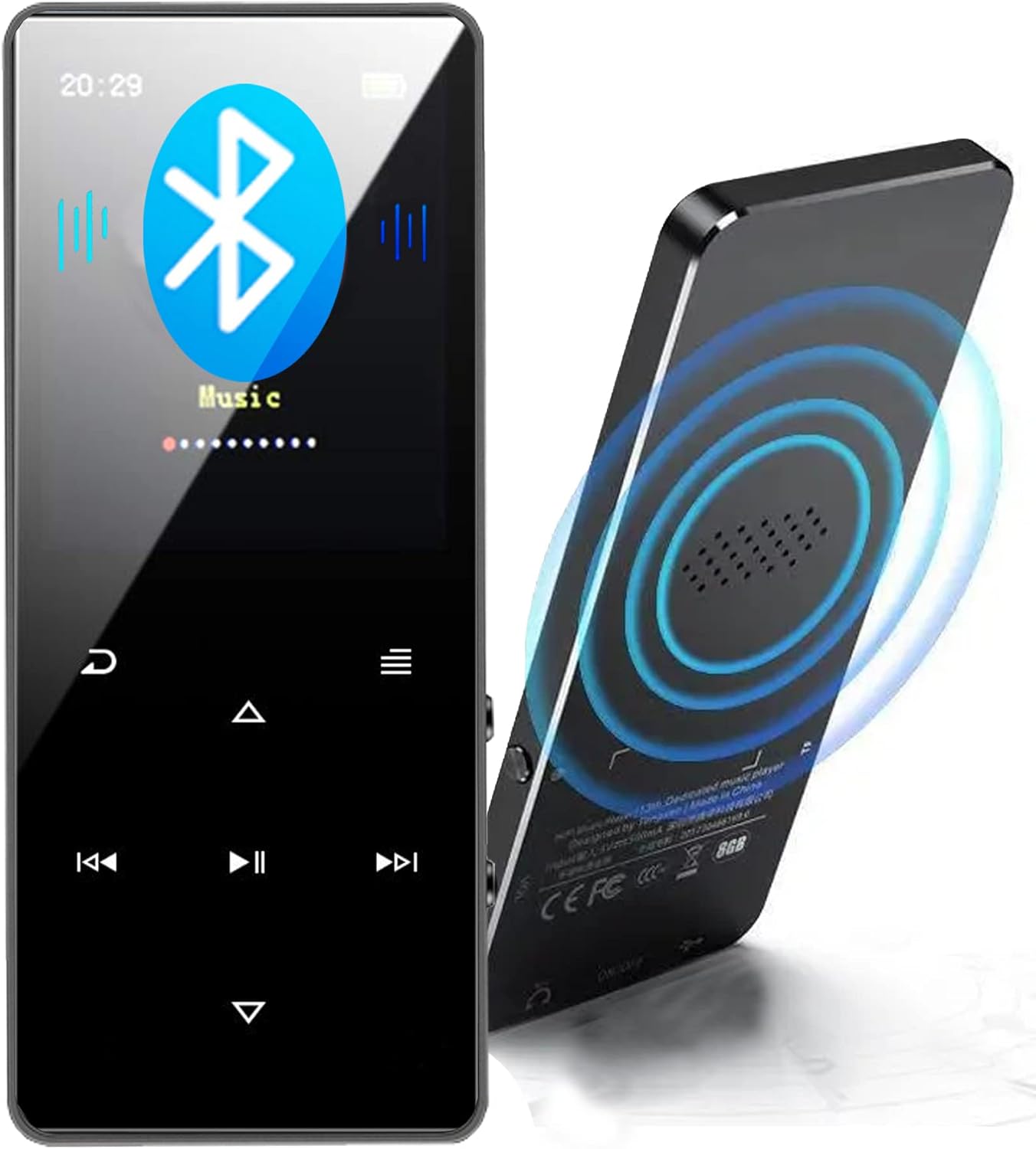 Amazon.com: MP3 Player, 16GB MP3 Player with Bluetooth 5.0, Portable ...