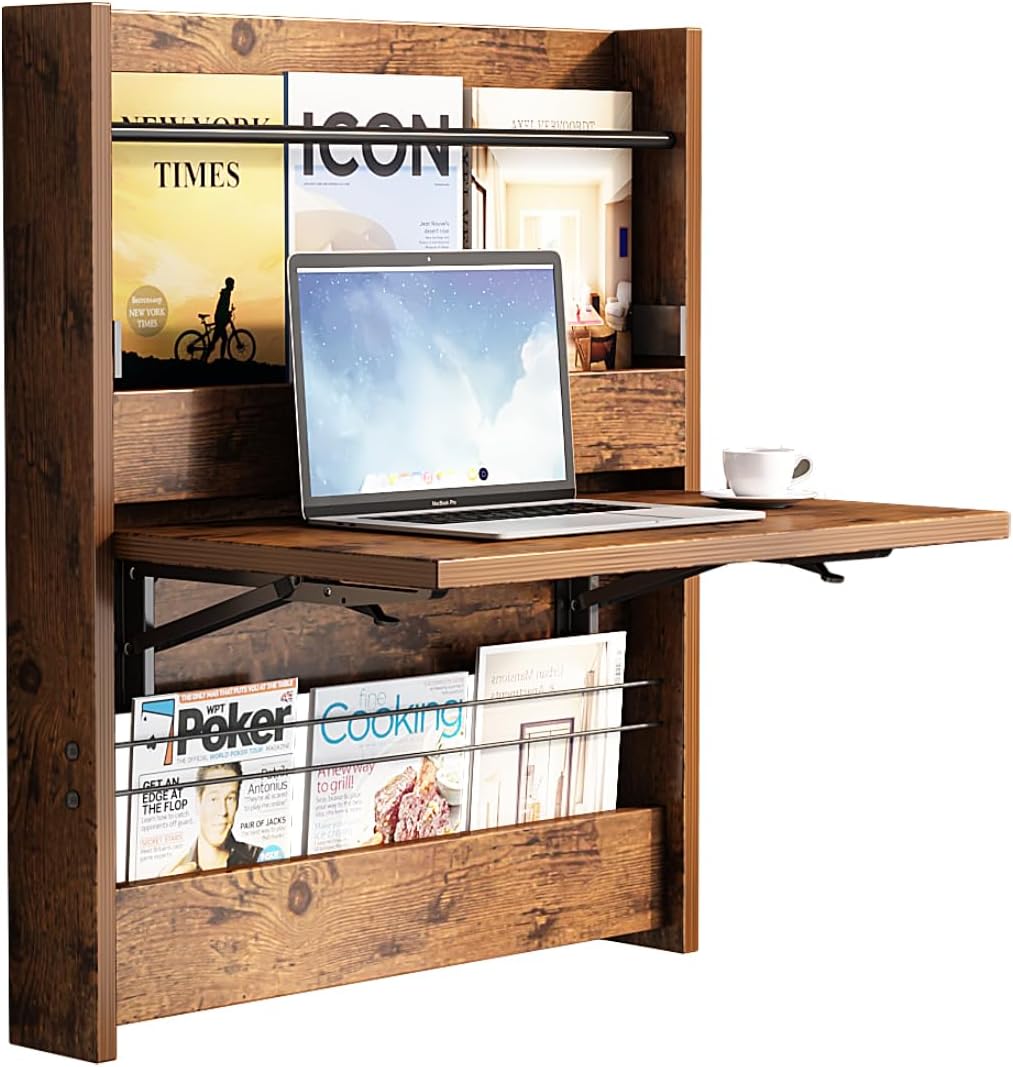 Amazon.com: MULKGLOBAL Wall Mounted Desk Folding Wall Table Floating ...