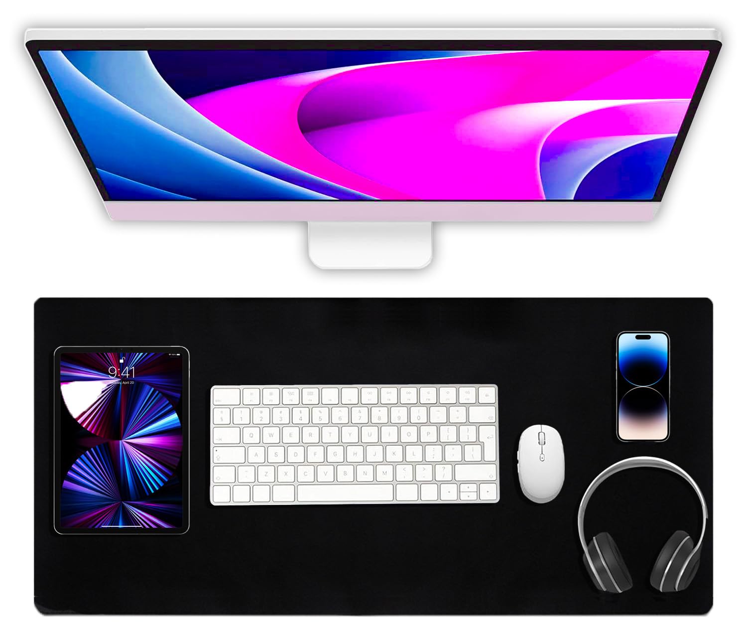 IPEA Tappetino per Mouse e Tastiera XXL in Ecopelle Premium - 70 x 40 ...