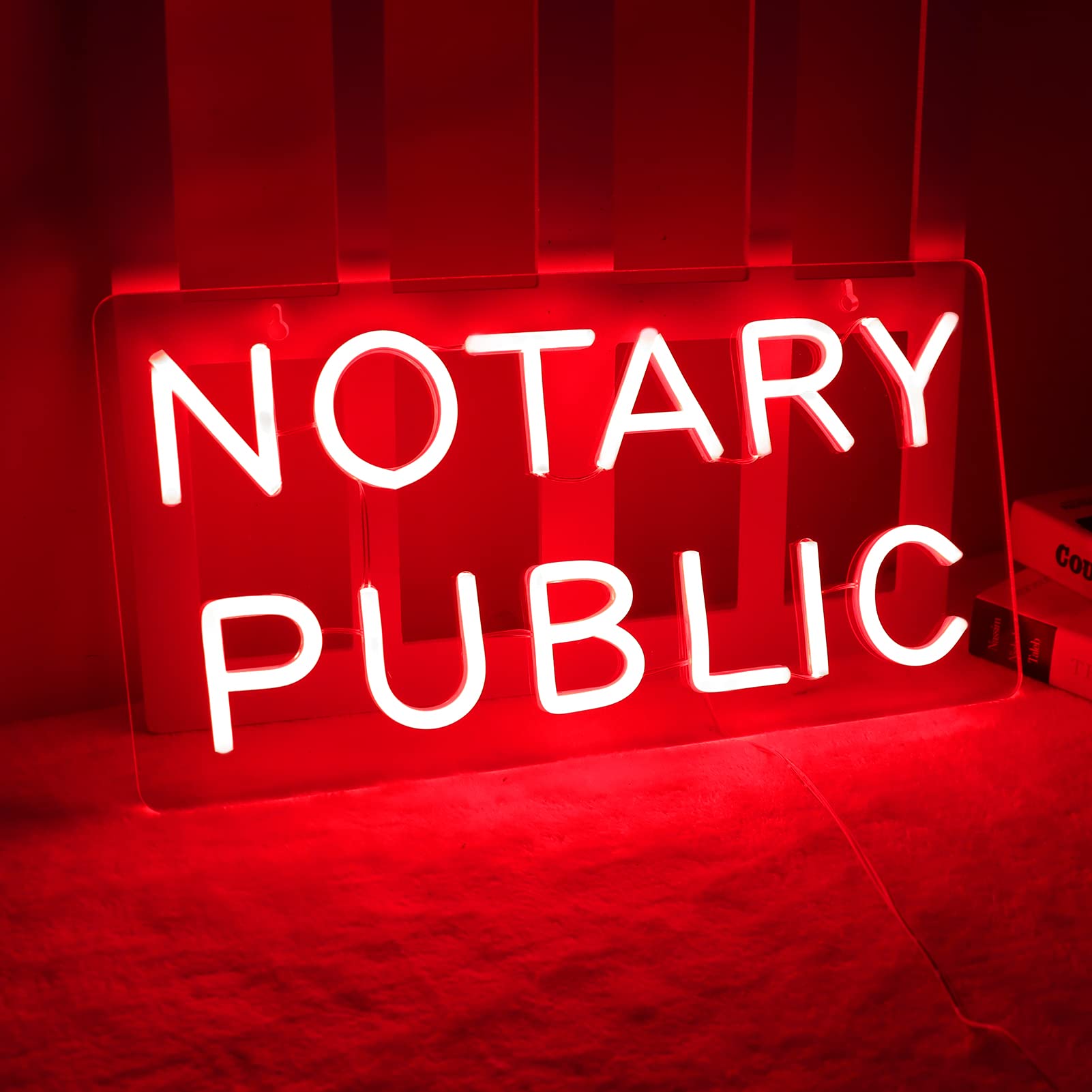 Amazon.com: Vinray Notary Public Neon Sign,Inform of Business Services ...