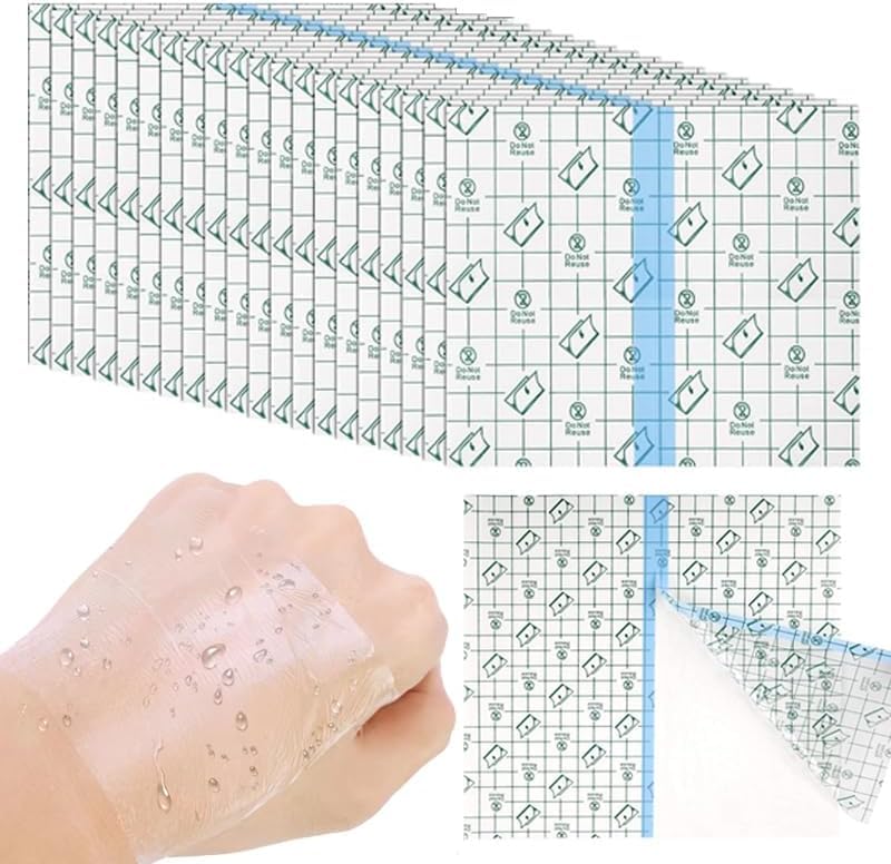 100 Pieces Transparent Stretch Adhesive Bandage, BetterJonny Waterproof ...