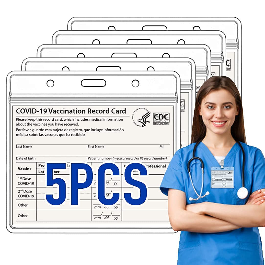 Buy Vaccine Card Sleeve 4 X 3(4.25 X 3.5) Inches, Transparent ...