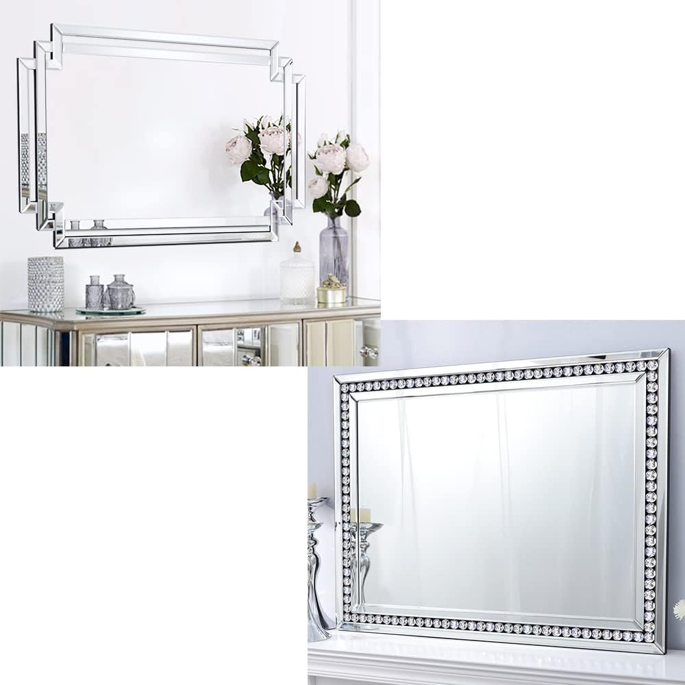 Amazon.com: Autdot Wall Mirror for Decoration, Modern Accent Mirror ...