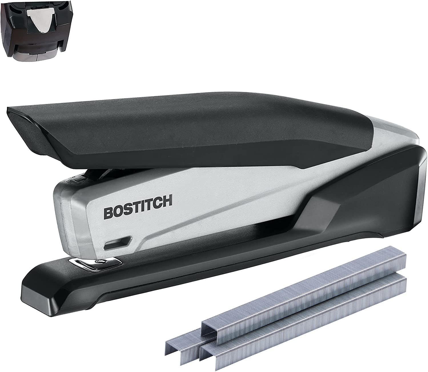 Deli Effortless Desktop Stapler, 40-50 Sheet Capacity, One Finger Touch ...