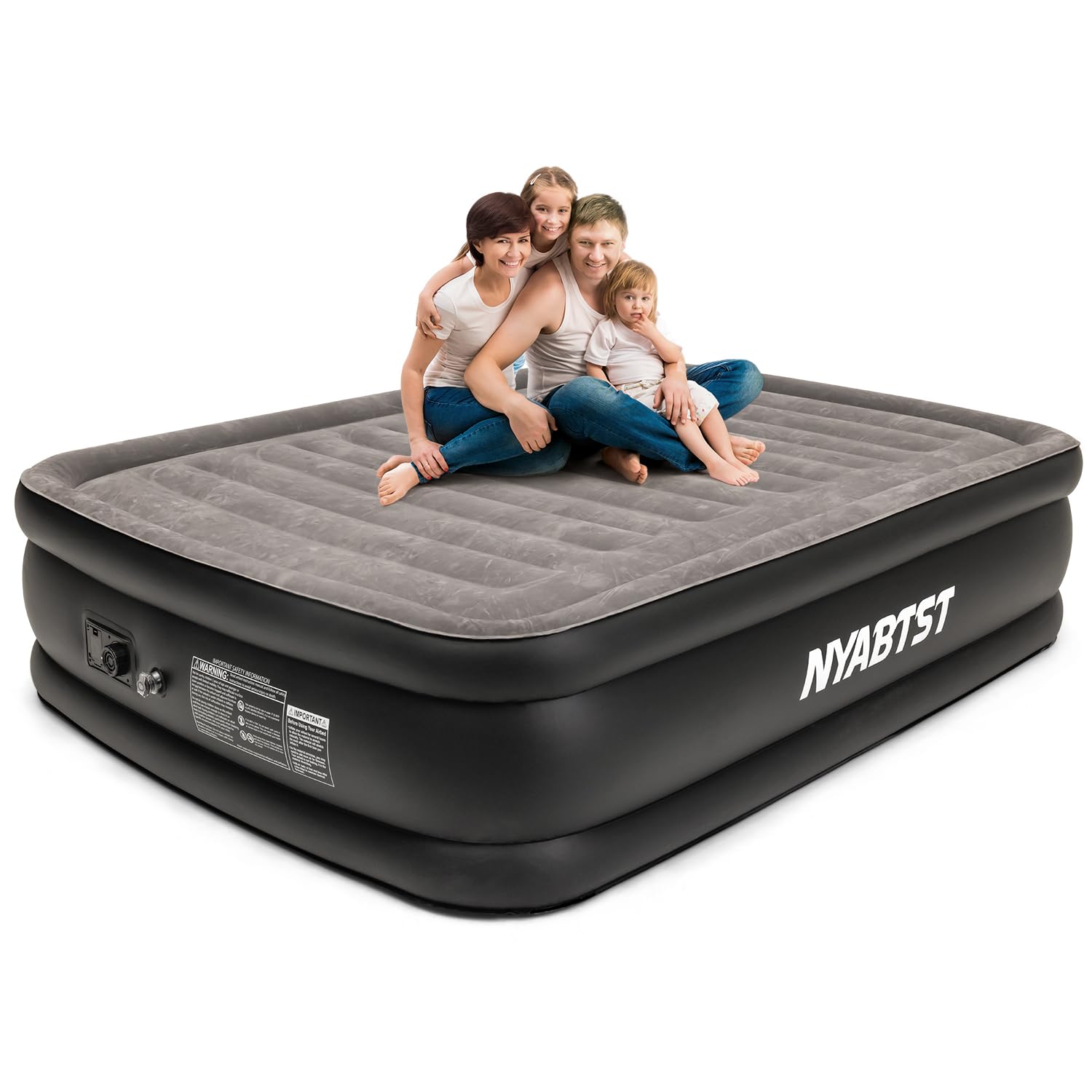 Amazon.com: Nyabtst Air Mattress, 20” Air Mattress Queen with Built in ...