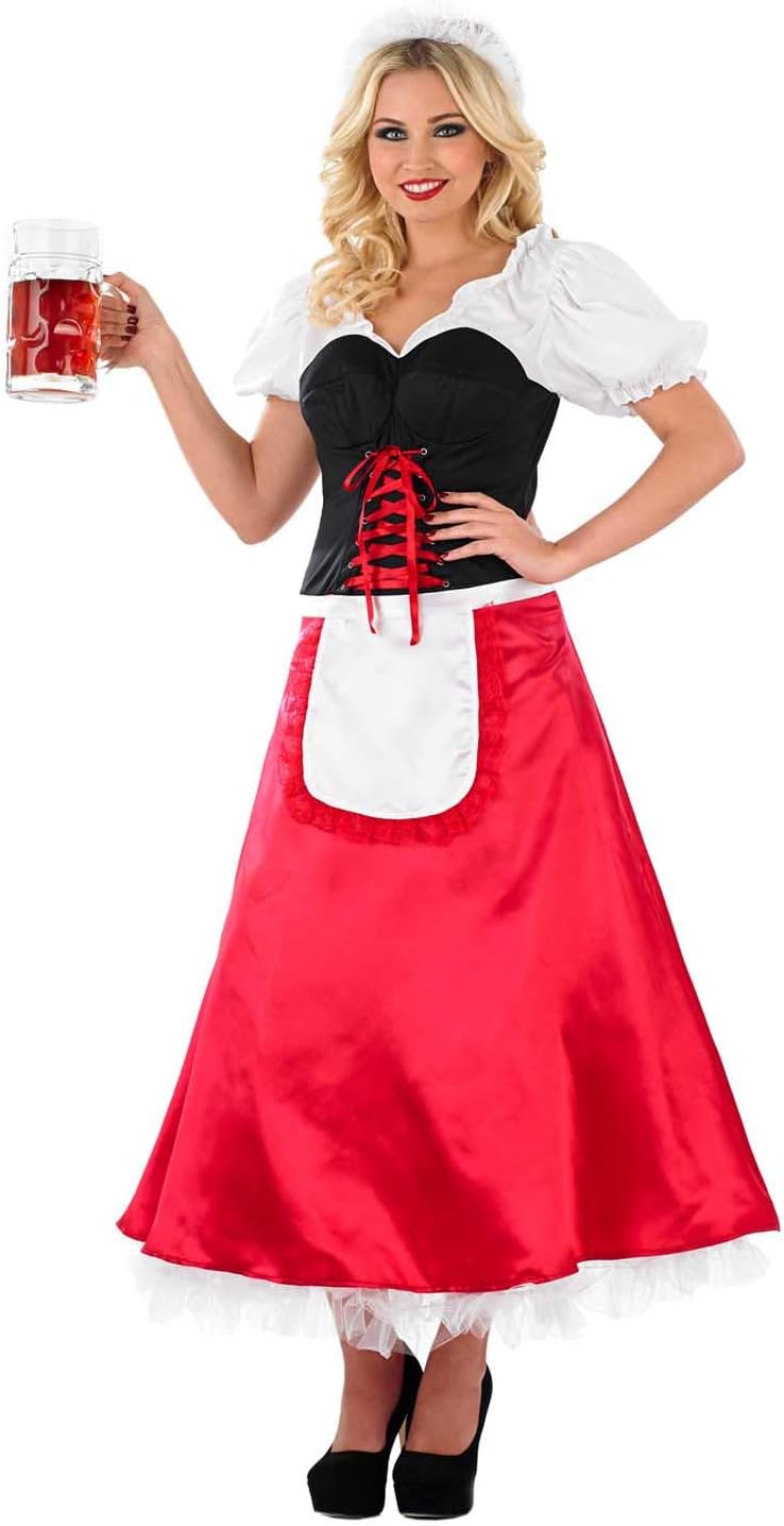 Fun Shack Womens Bavarian Costume Adults German Dirndl Oktoberfest ...