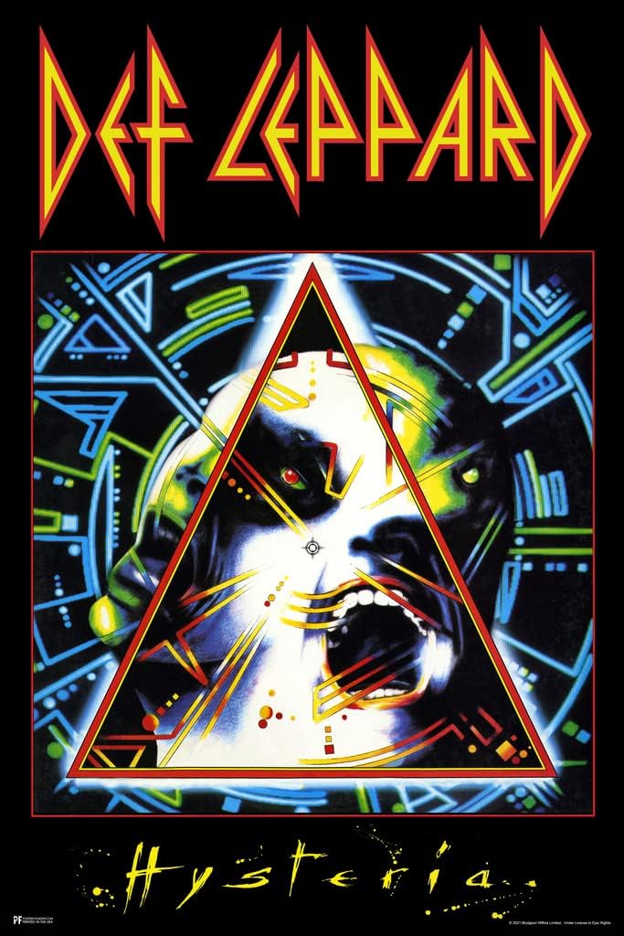 Def Leppard Hysteria Album Cover Heavy Metal Music Merchandise Retro ...
