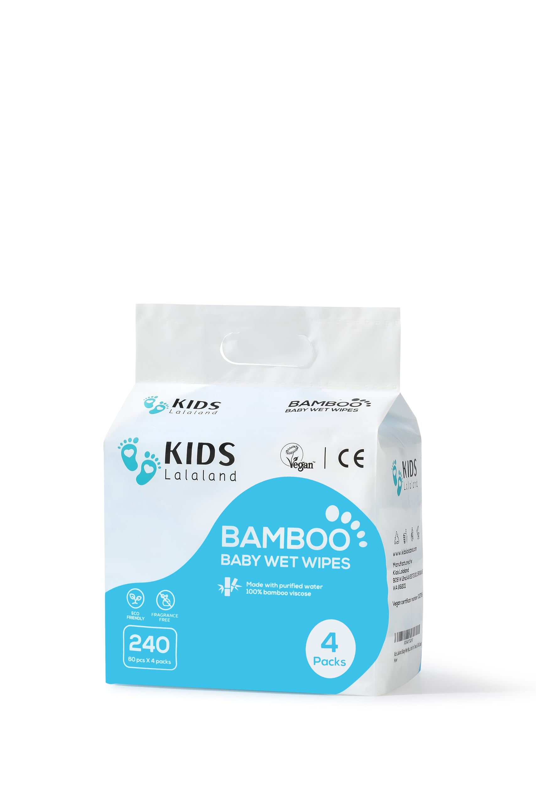 Amazon.com: Kids Lalaland Baby Wet Wipes, Bamboo Viscose, Eco-Friendly ...