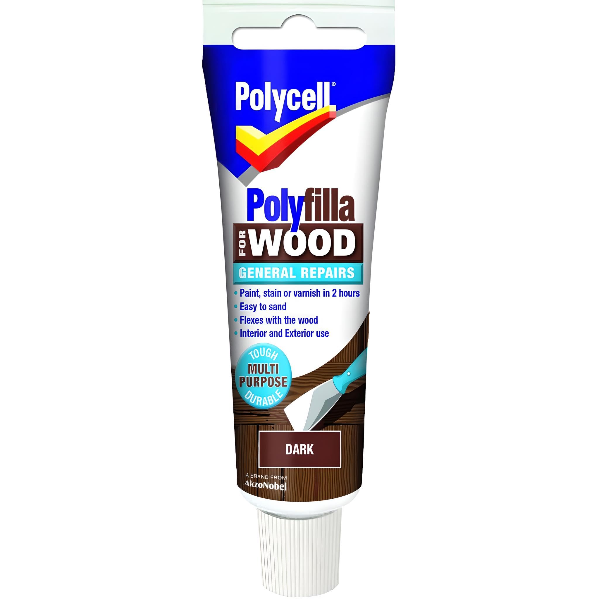 AMK® Polycell Polyfilla Wood General Repair Fill Filler Dark Tube 75g ...