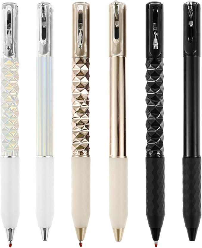 Amazon.com: LAINIUTE Geometric Metal Crinkle Pen Fidget, Crunchy ...