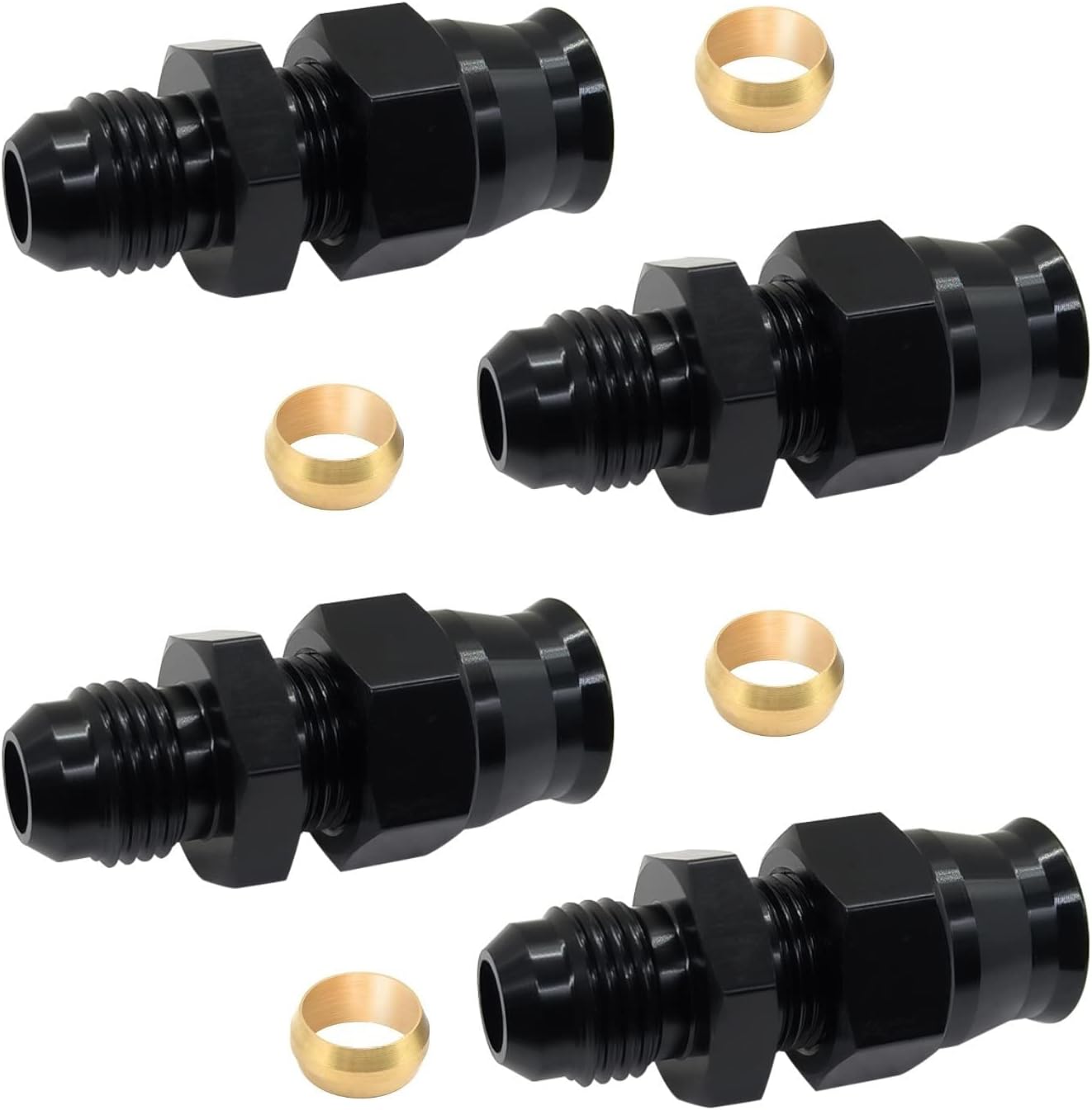 Amazon.com: YSIL 6AN Male Flare to 3/8” Tube OD Fuel Hardline Straight ...