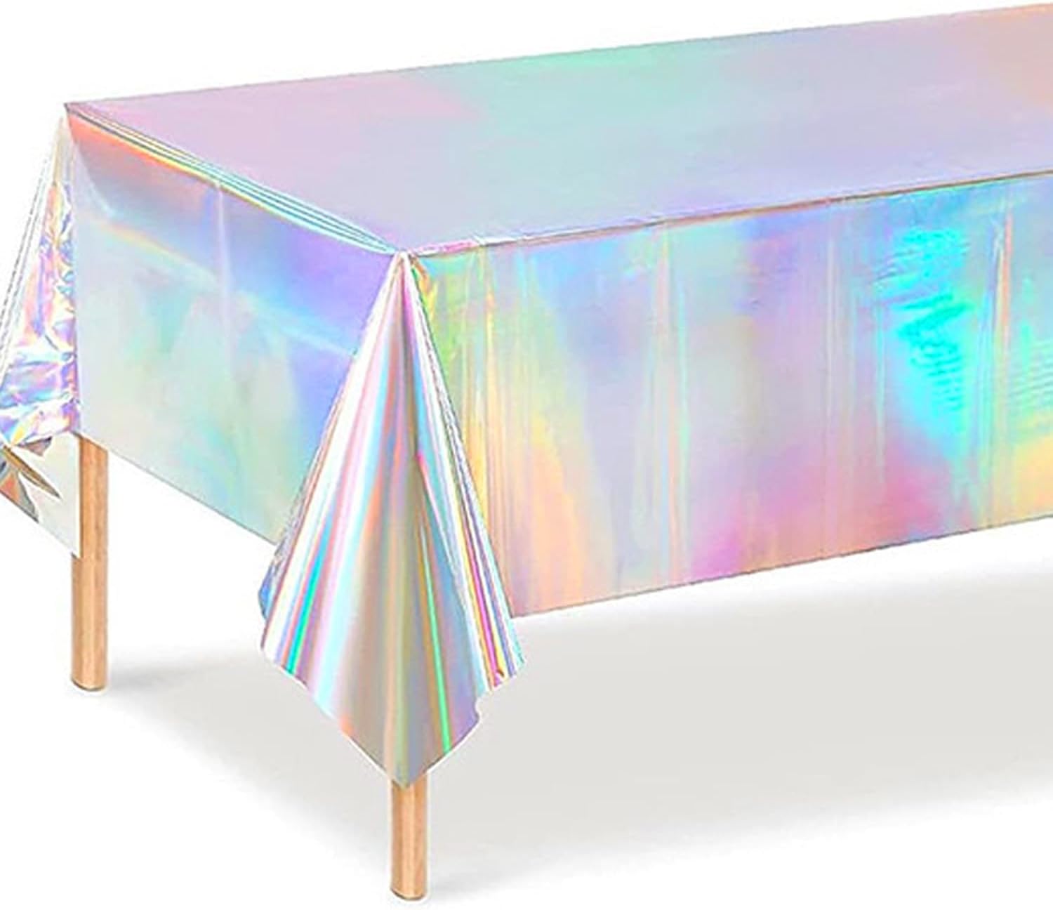 Amazon.com: yxmts 2 Packs Plastic Iridescent Shiny Tablecloths ...
