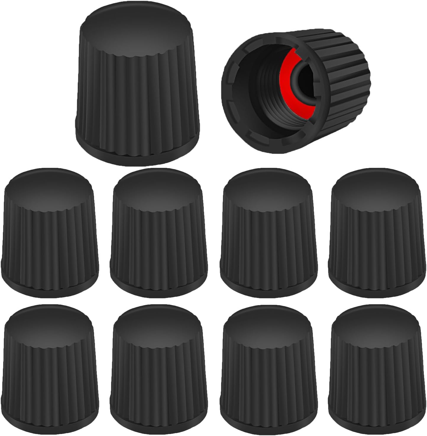 Amazon.com: TPMS Valve Stem Covers Black Tire Valve Caps Plastic TPMS ...