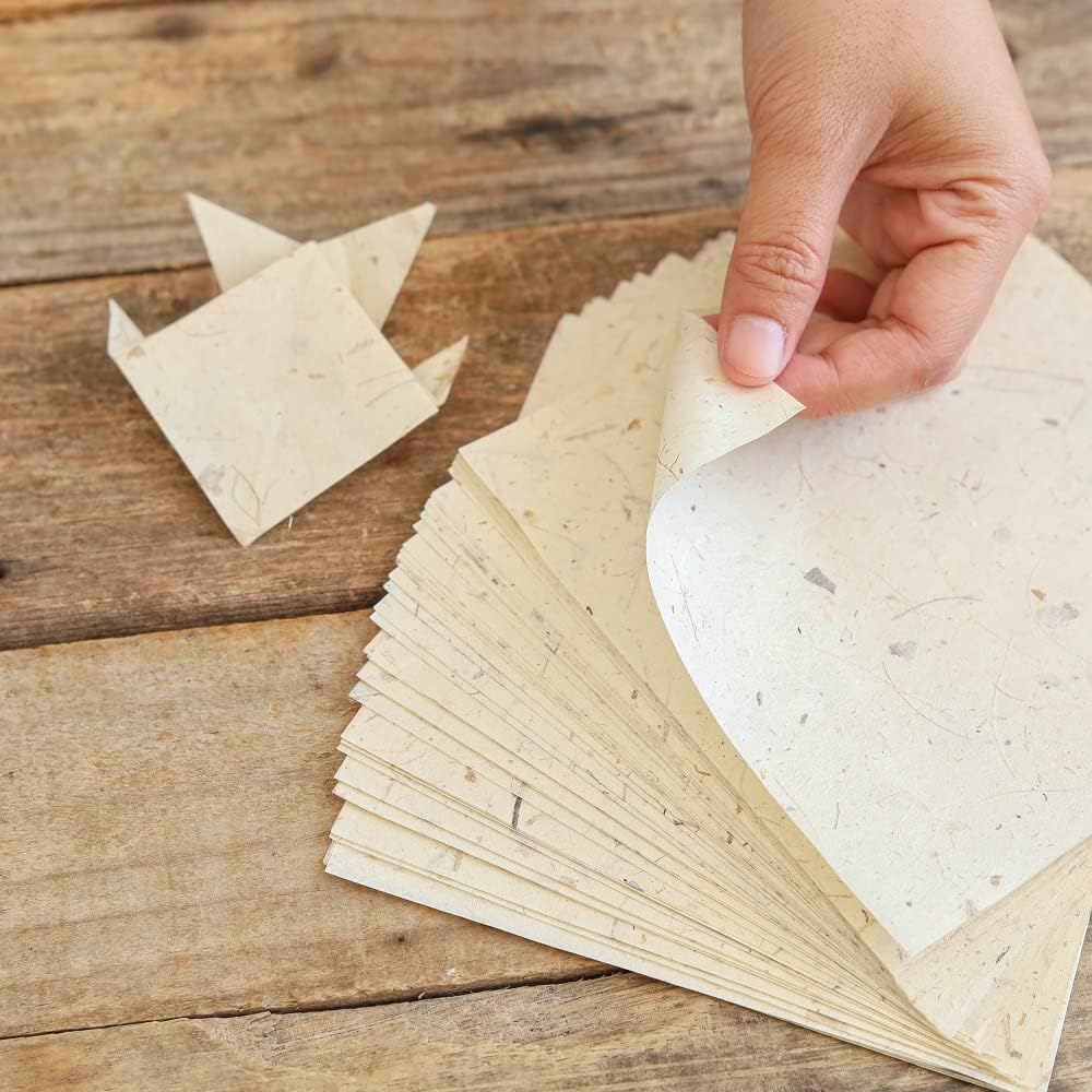 Amazon.com : Natural Fiber Leaves Banana Bark Mulberry Paper Sheets 8 x ...