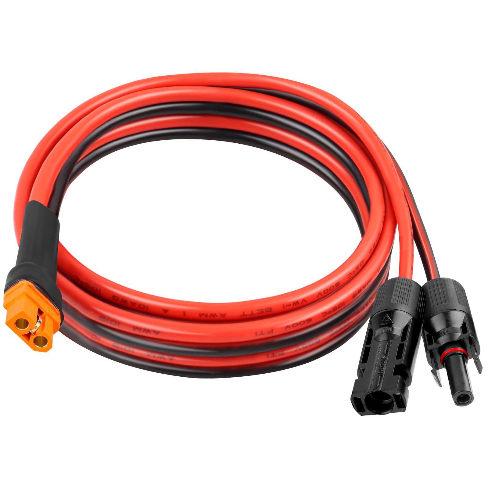 Amazon.com: Solar Panel Adapter Cable to XT60i 6FT - 10AWG XT60i Female ...
