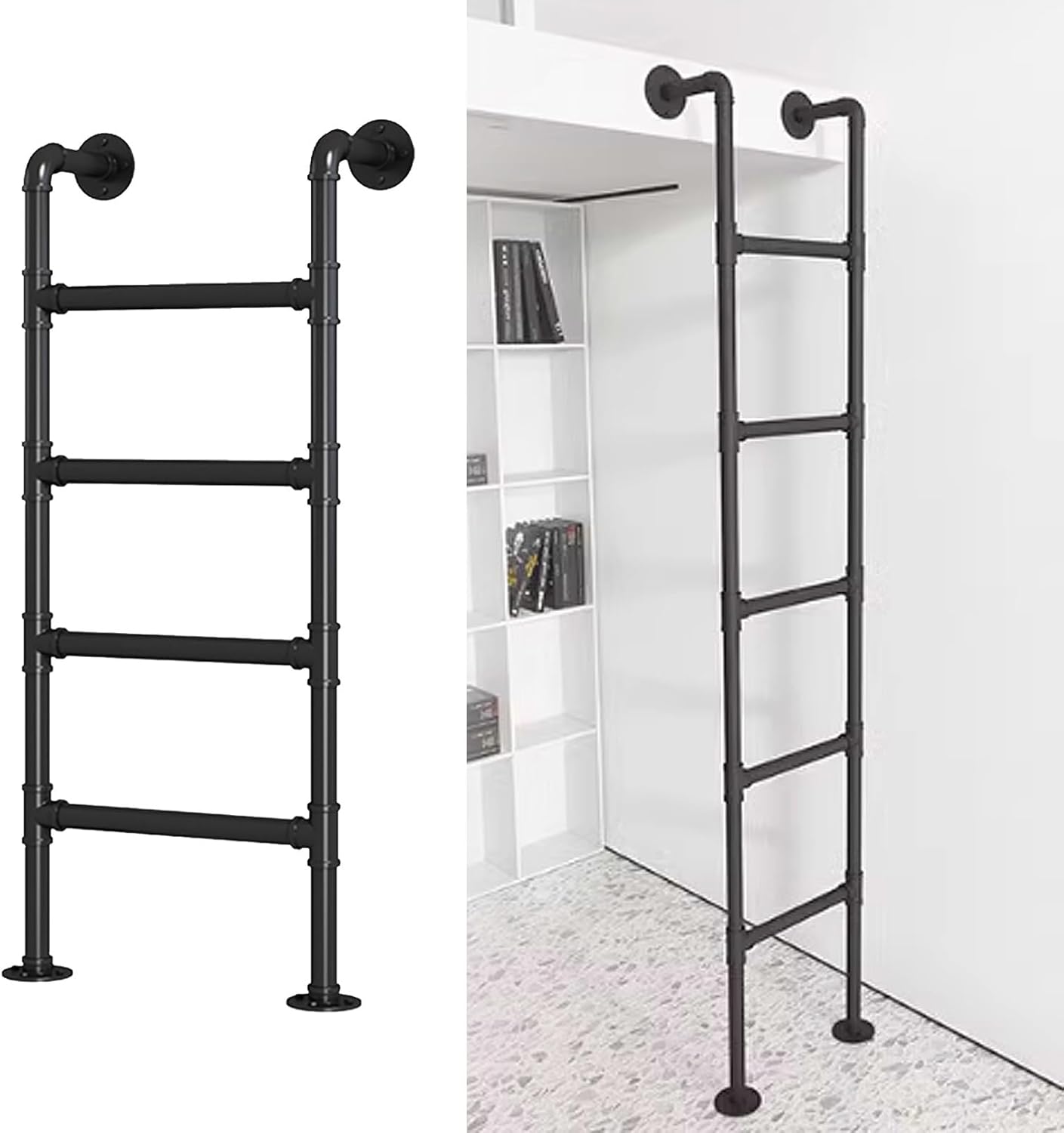 AYVADA Bunk Bed Floor Standing Ladder - Heavy Duty Loft Stairs ...