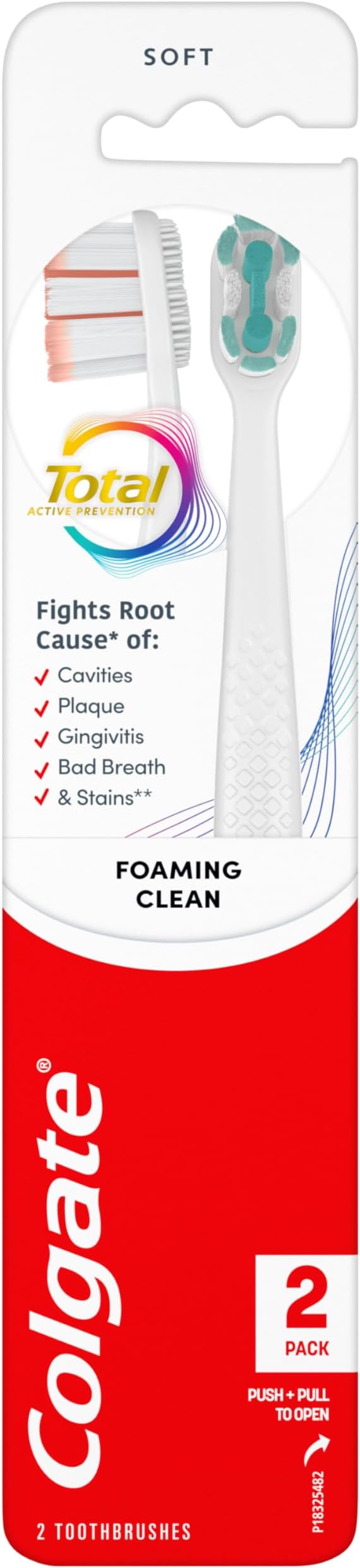 Amazon.com : Colgate Total Active Prevention Foaming Clean Soft ...