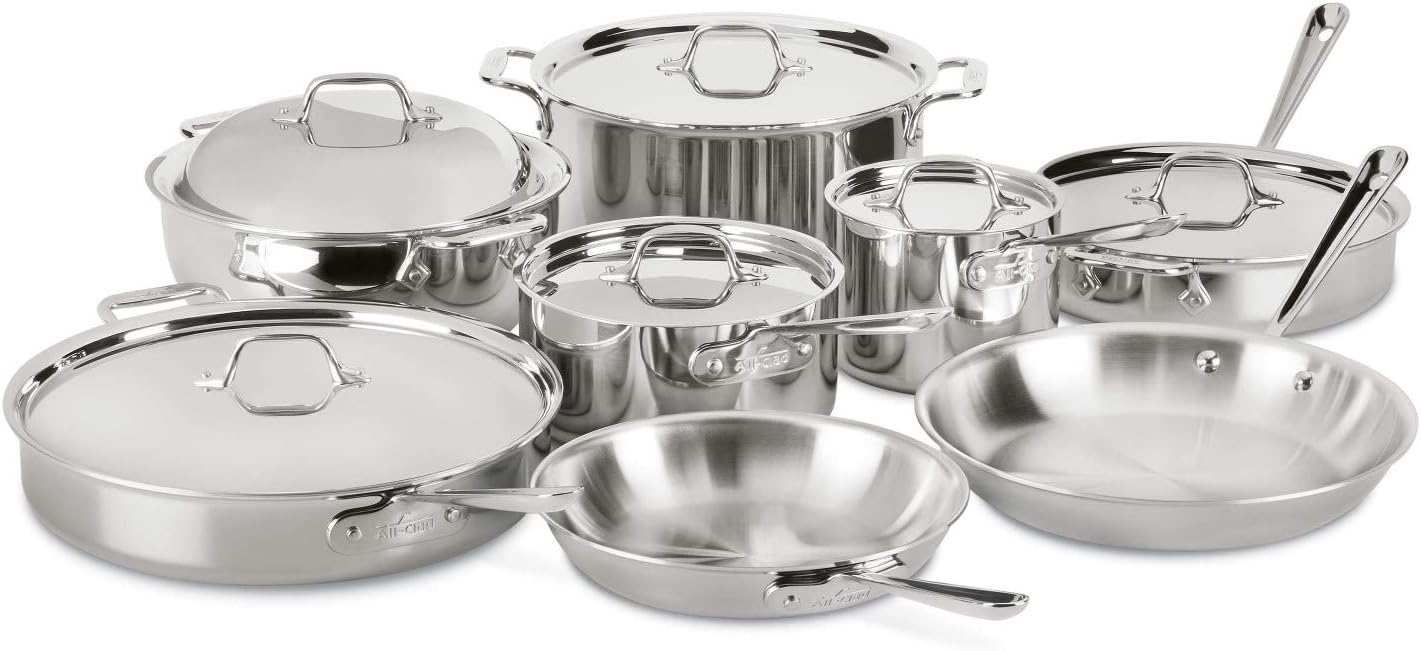 Amazon.com: All-Clad Stainless Steel Tri-Ply Bonded Dishwasher Safe ...