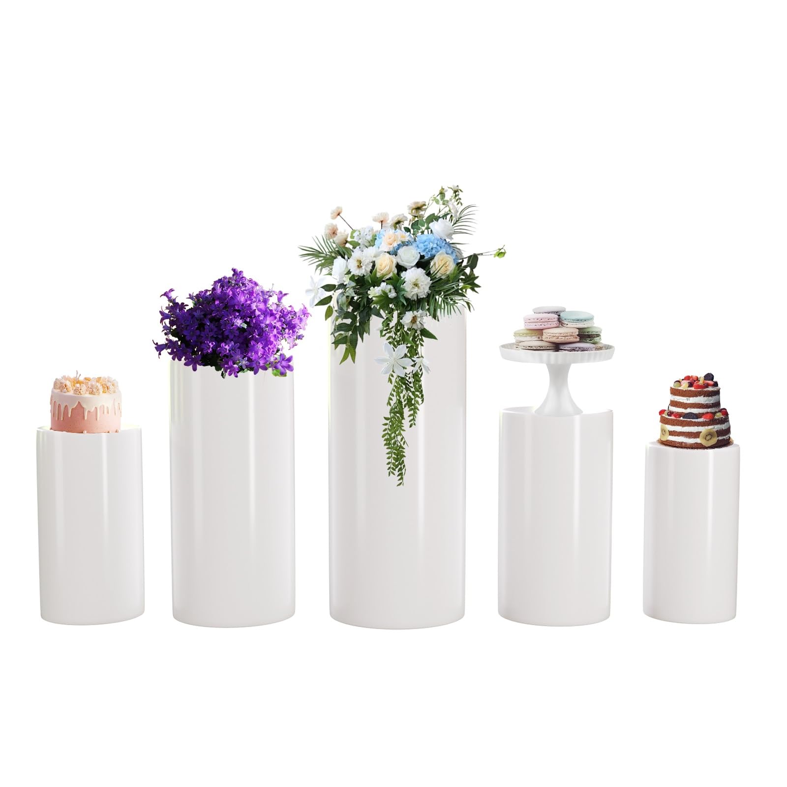 Amazon.com: Cylinder Pedestal Stands, Metal Round Cylinder Display ...