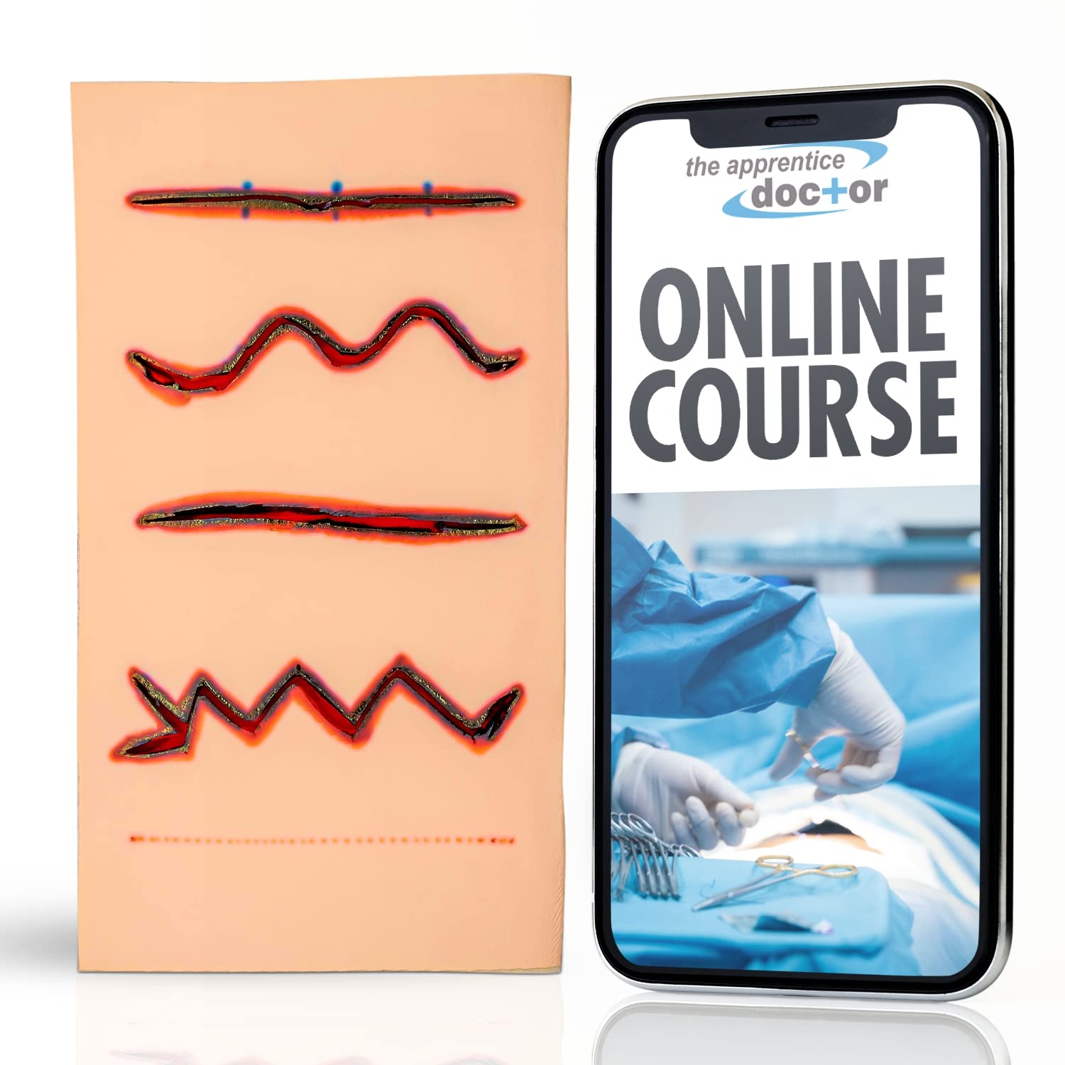 Buy Suture Pad with Emergency Room Wounds Patterns | Practice Suturing ...