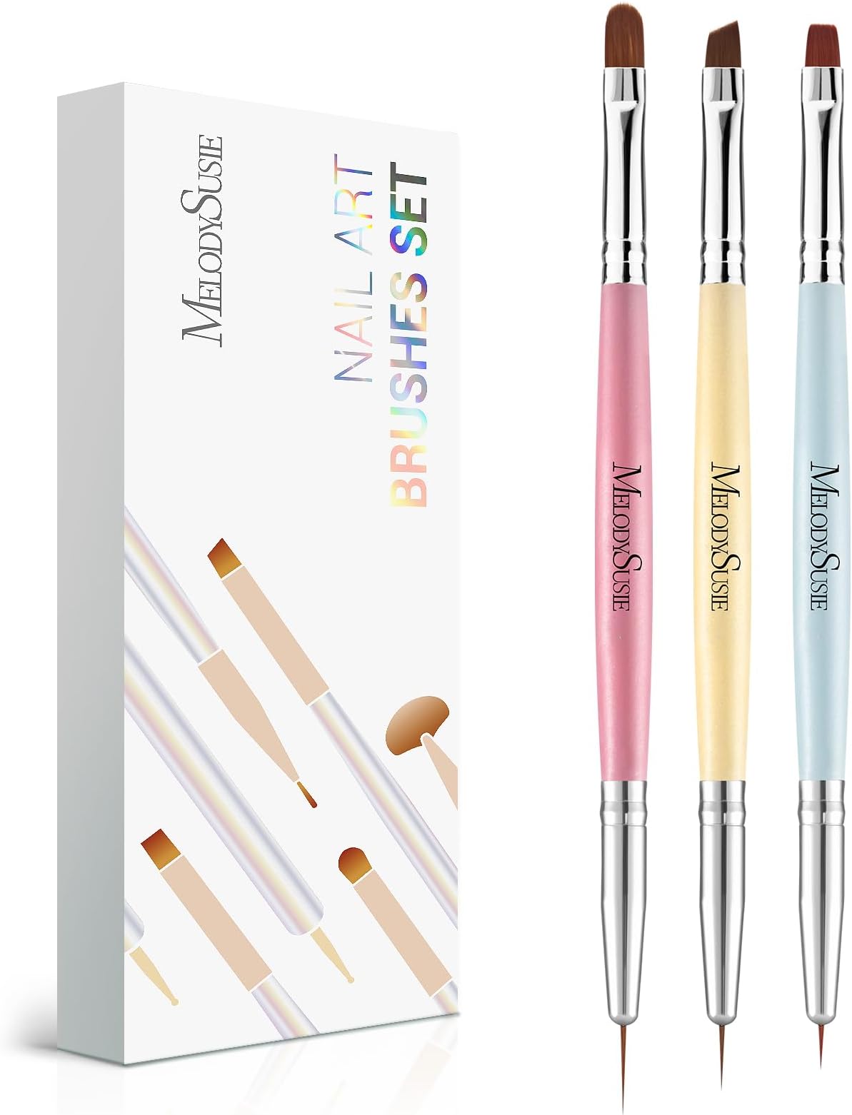 Amazon.com : MelodySusie 100Pcs Soft Nail Sponges for Ombre, Nail Art ...