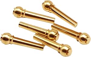 Amazon.com: Pack Of 6 Guitar Bridge Pins Brass Endpin For Guitar 6 ...