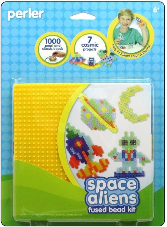 Amazon.com: Perler Beads Fused Bead Kit, Space Aliens : Arts, Crafts ...