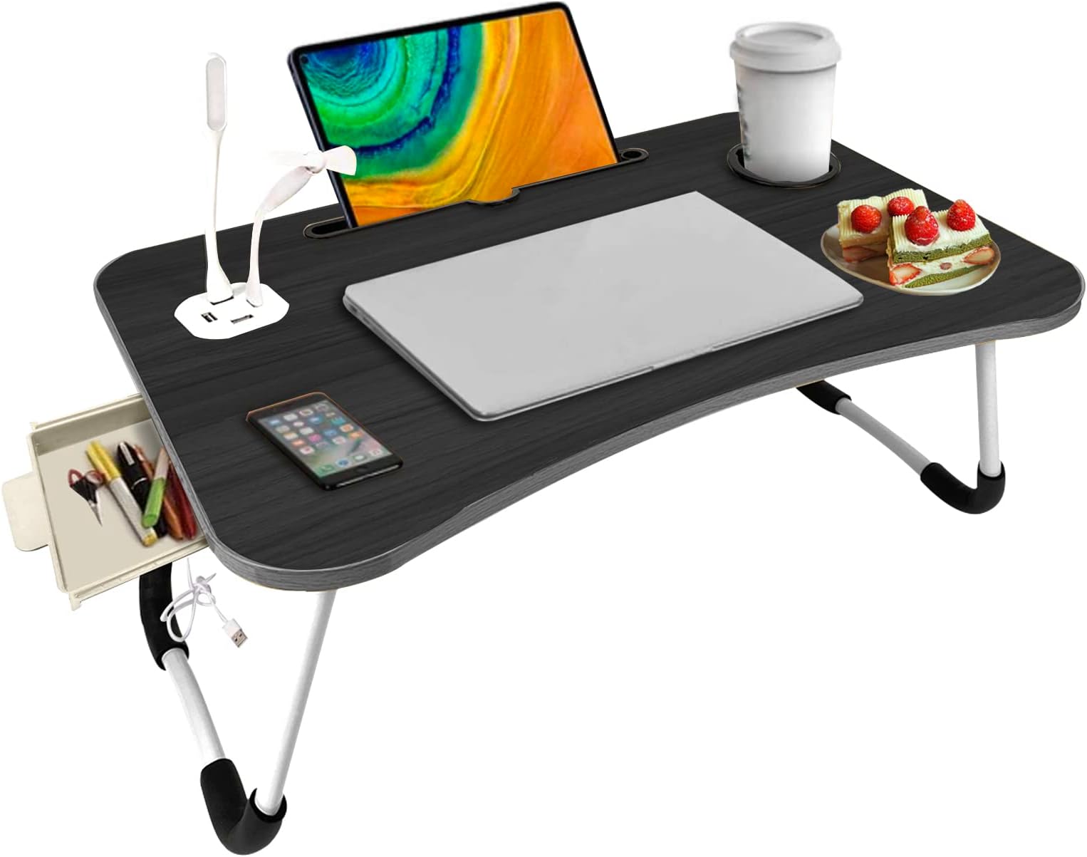 Foldable Laptop Table, Laptop Bed Tray Table for Bed, Sofa, Dinner Bed ...