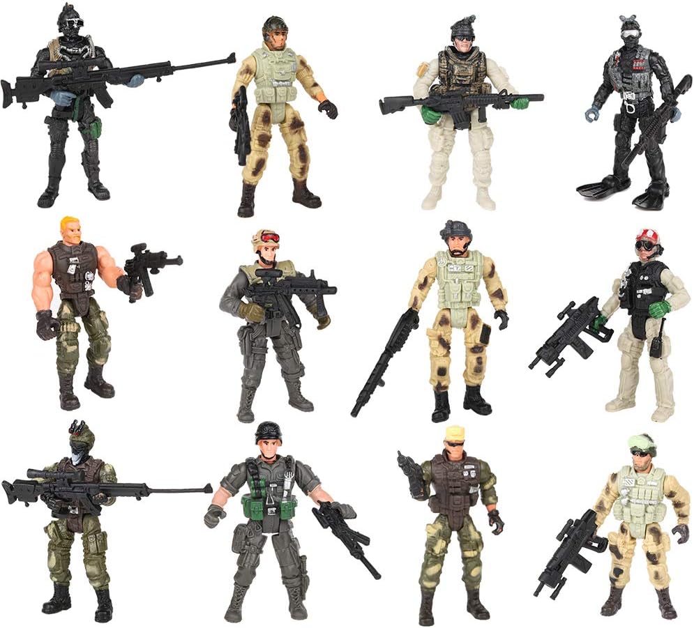 Amazon.com: PROLOSO Military Soldier Playset Special Forces Action ...