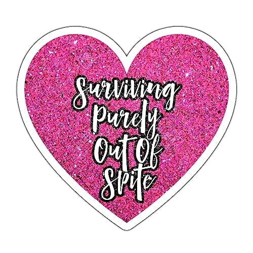 Amazon.com: Surviving Purely Out Of Spite Stickers, Vinyl Sarcastic ...