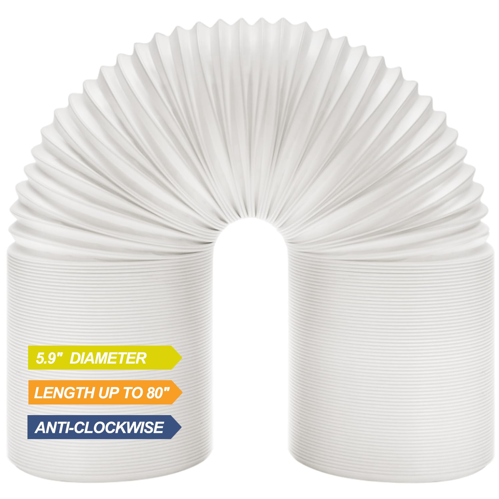 Snapklik.com : 80" Portable AC Hose 5.9"