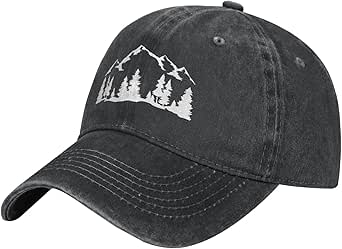 Wisedeal Women's Mountain Trees Hat Washed Vintage Adjustable Baseball ...