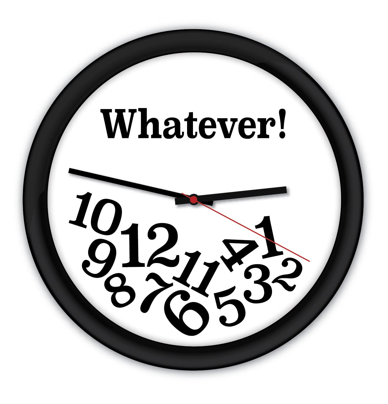 Amazon.com: Funny Whatever Wall Clock - Black Room Decor Gift : Home ...