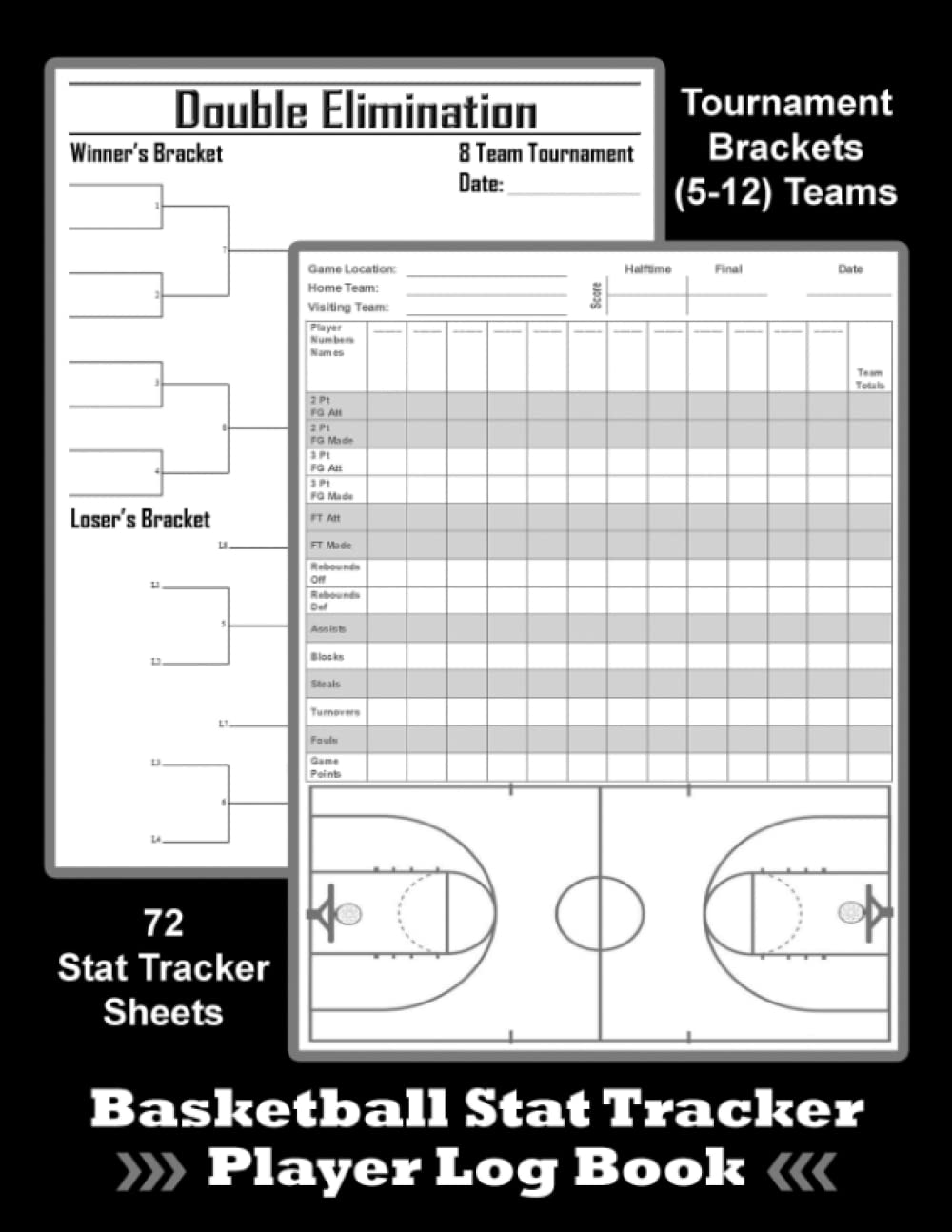 Basketball Stat Tracker Player Log Book: 120 Pages Basketball Game ...