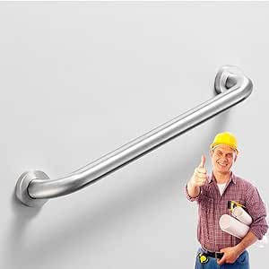 Grab Bars Handle Safety Support Hand Rails, Advanced Bathroom Grab Bar Wall Mounted Brushed ...