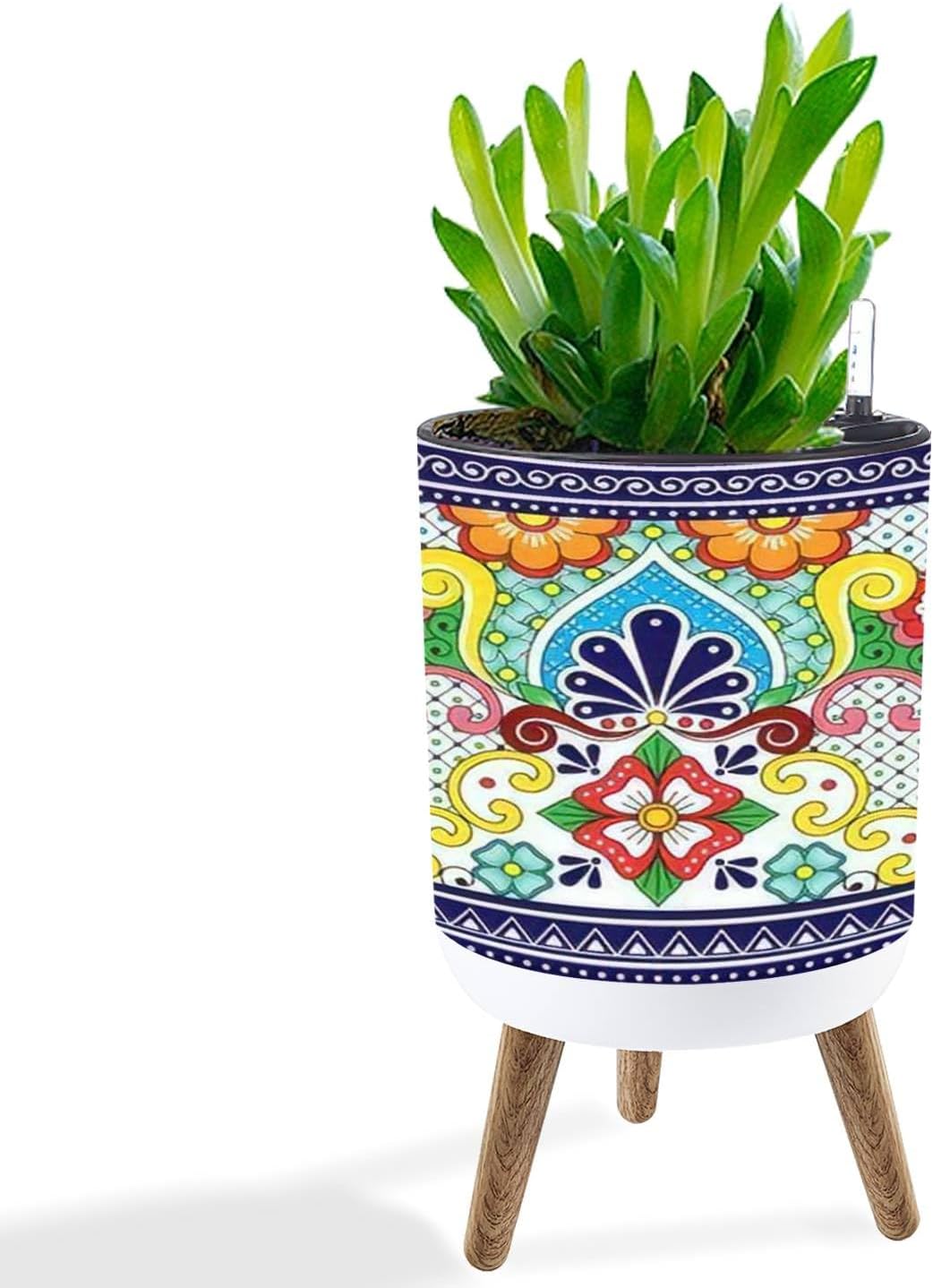 Amazon.com : Generic Talavera Head Face Planter 7"" - Colorful Floral ...