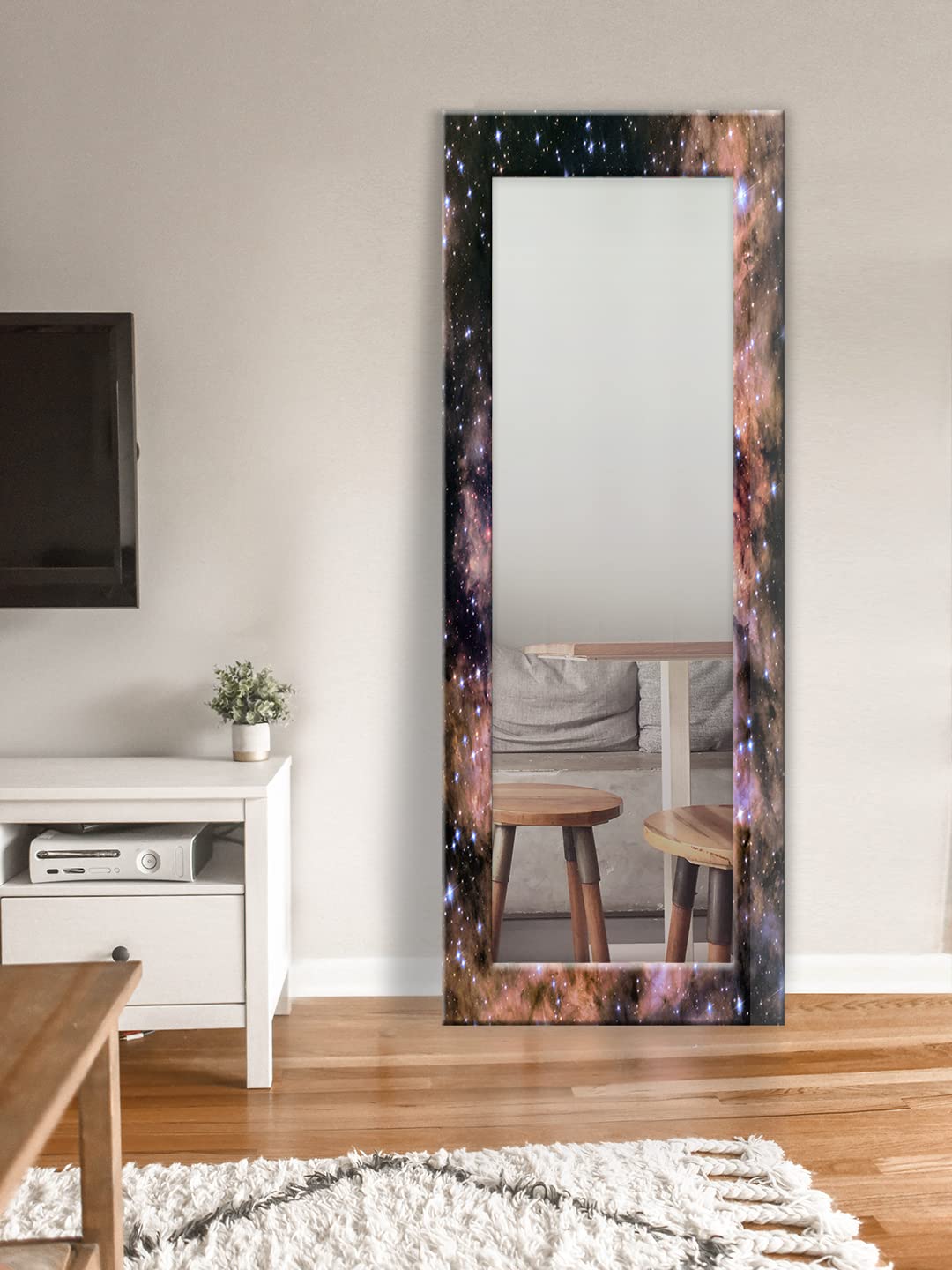Buy 999STORE Printed Big Mirrors Bedroom Mirrors Brown Sky& Stare ...